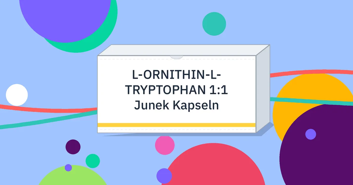 Symbolbild: Packung mit der Aufschrift L-ORNITHIN-L-TRYPTOPHAN 1:1 Junek Kapseln (PZN 00983592) – Verfügbarkeit und Bezug in Apotheken in Frankfurt am Main
