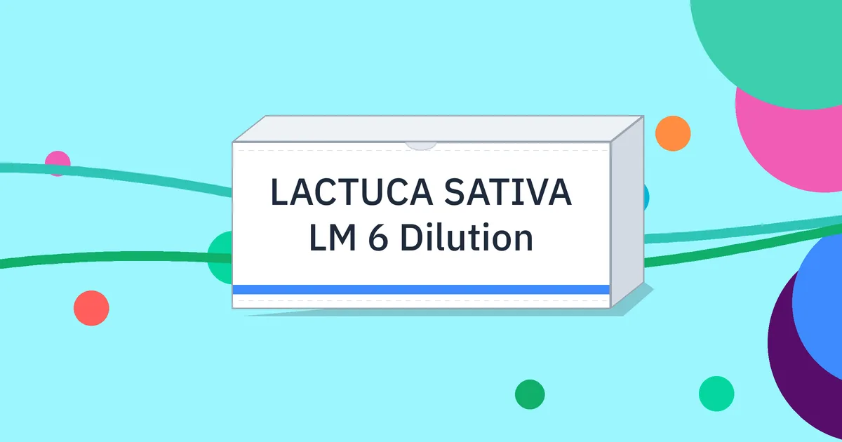 Symbolbild: Packung mit der Aufschrift LACTUCA SATIVA LM 6 Dilution (PZN 13521203) – Verfügbarkeit und Bezug in Apotheken in Frankfurt am Main
