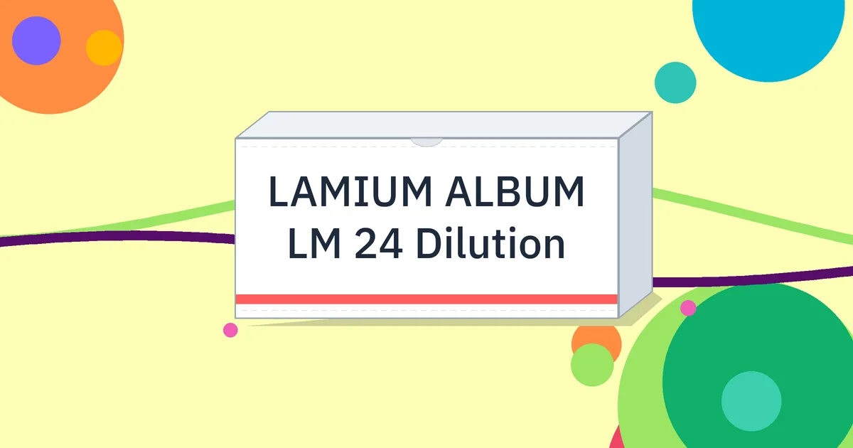 Symbolbild: Packung mit der Aufschrift LAMIUM ALBUM LM 24 Dilution (PZN 13521893) – Verfügbarkeit und Bezug in Apotheken in Frankfurt am Main