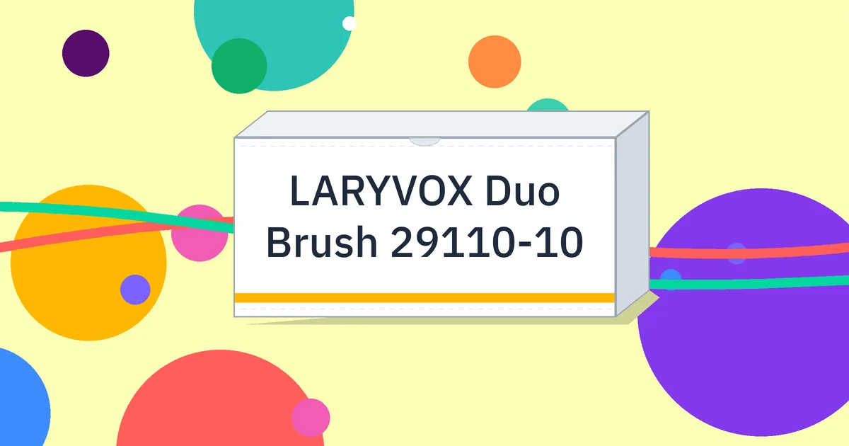 Symbolbild: Packung mit der Aufschrift LARYVOX Duo Brush 29110-10 (PZN 03894305) – Verfügbarkeit und Bezug in Apotheken in Frankfurt am Main
