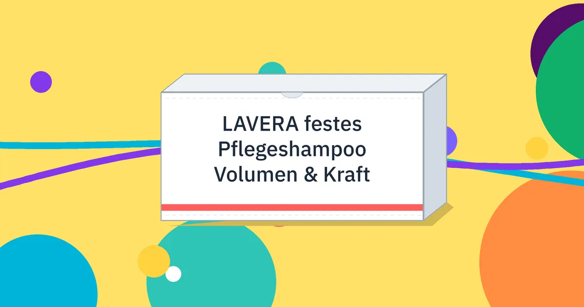 Symbolbild: Packung mit der Aufschrift LAVERA festes Pflegeshampoo Volumen & Kraft (PZN 18163211) – Verfügbarkeit und Bezug in Apotheken in Frankfurt am Main