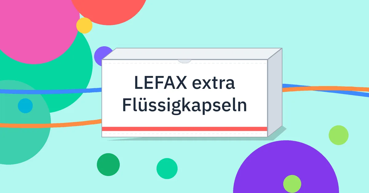 Symbolbild: Packung mit der Aufschrift LEFAX extra Flüssigkapseln (PZN 00614943) – Verfügbarkeit und Bezug in Apotheken in Frankfurt am Main