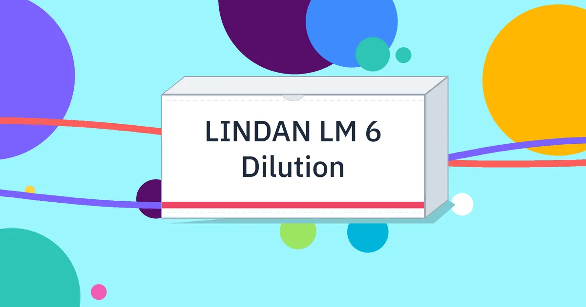 Symbolbild: Packung mit der Aufschrift LINDAN LM 6 Dilution (PZN 13529564) – Verfügbarkeit und Bezug in Apotheken in Frankfurt am Main
