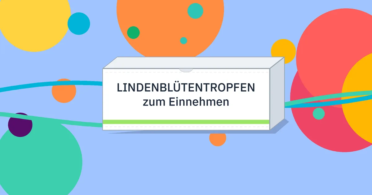 Symbolbild: Packung mit der Aufschrift LINDENBLÜTENTROPFEN zum Einnehmen (PZN 11365762) – Verfügbarkeit und Bezug in Apotheken in Frankfurt am Main