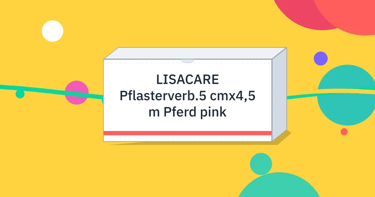 Symbolbild: Packung mit der Aufschrift LISACARE Pflasterverb.5 cmx4,5 m Pferd pink (PZN 17892362) – Verfügbarkeit und Bezug in Apotheken in Frankfurt am Main
