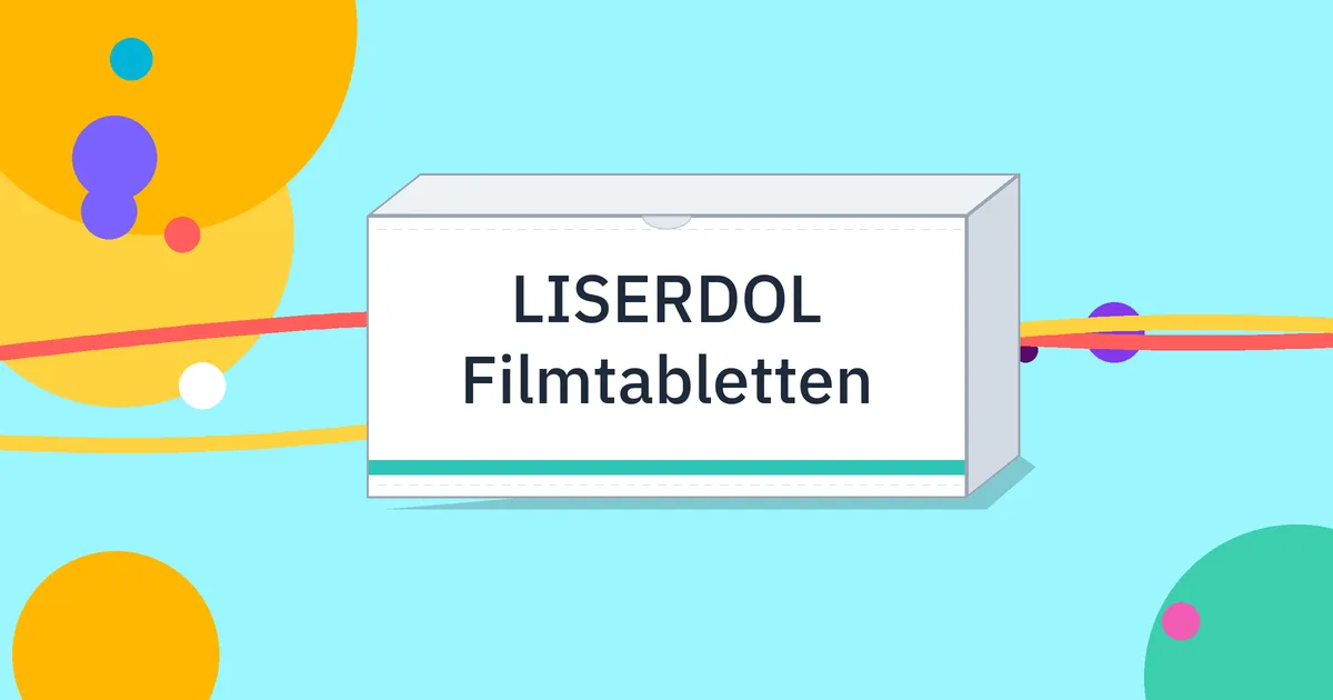 Symbolbild: Packung mit der Aufschrift LISERDOL Filmtabletten (PZN 00042748) – Verfügbarkeit und Bezug in Apotheken in Frankfurt am Main