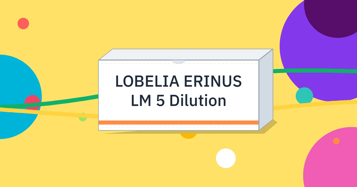 Symbolbild: Packung mit der Aufschrift LOBELIA ERINUS LM 5 Dilution (PZN 13533287) – Verfügbarkeit und Bezug in Apotheken in Frankfurt am Main