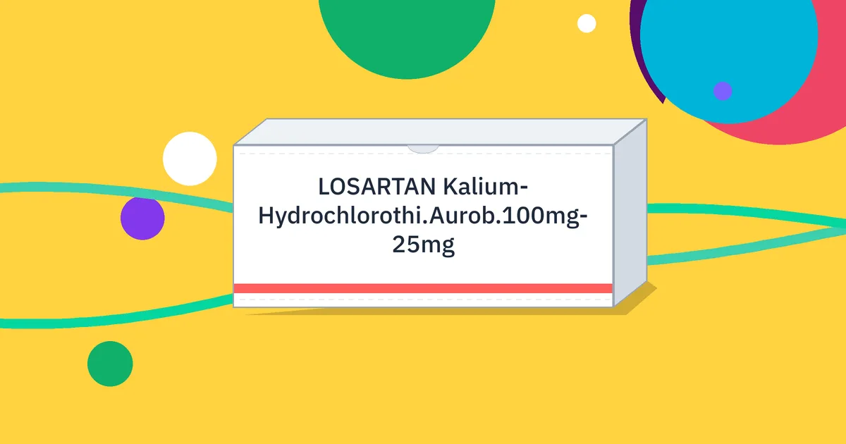 Symbolbild: Packung mit der Aufschrift LOSARTAN Kalium-Hydrochlorothi.Aurob.100mg-25mg (PZN 09749946) – Verfügbarkeit und Bezug in Apotheken in Frankfurt am Main