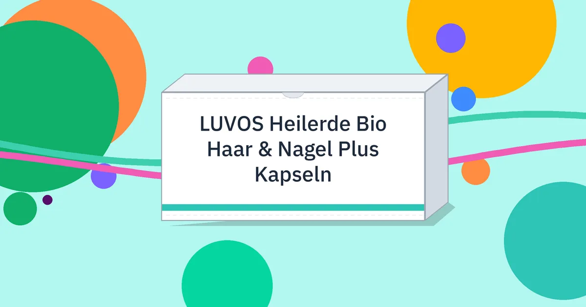 Symbolbild: Packung mit der Aufschrift LUVOS Heilerde Bio Haar & Nagel Plus Kapseln (PZN 13723177) – Verfügbarkeit und Bezug in Apotheken in Frankfurt am Main