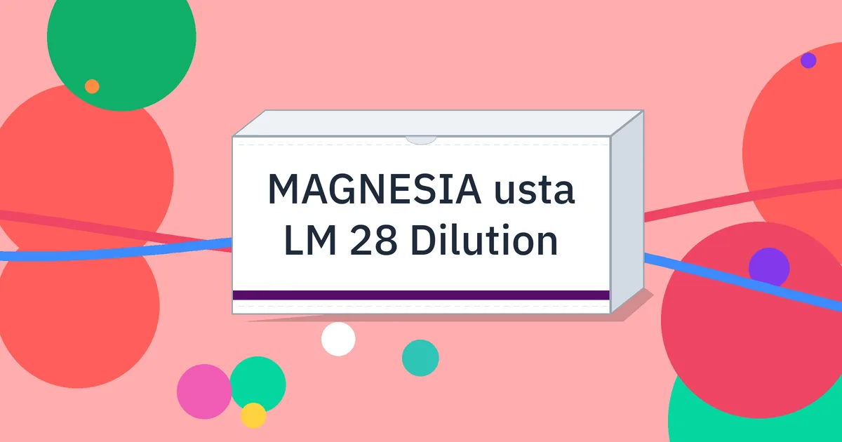 Symbolbild: Packung mit der Aufschrift MAGNESIA usta LM 28 Dilution (PZN 13539143) – Verfügbarkeit und Bezug in Apotheken in Frankfurt am Main