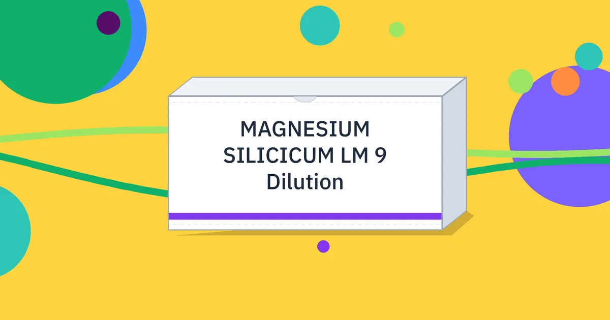Symbolbild: Packung mit der Aufschrift MAGNESIUM SILICICUM LM 9 Dilution (PZN 12939604) – Verfügbarkeit und Bezug in Apotheken in Frankfurt am Main