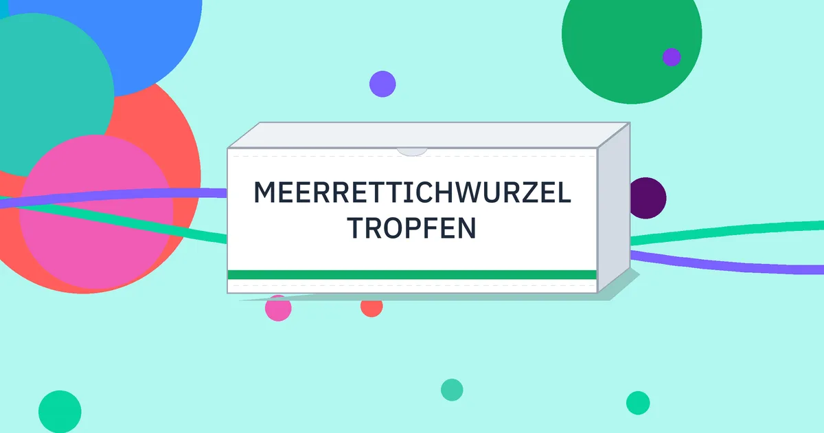 Symbolbild: Packung mit der Aufschrift MEERRETTICHWURZEL TROPFEN (PZN 15230473) – Verfügbarkeit und Bezug in Apotheken in Frankfurt am Main