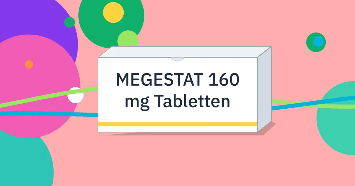 Symbolbild: Packung mit der Aufschrift MEGESTAT 160 mg Tabletten (PZN 07019132) – Verfügbarkeit und Bezug in Apotheken in Frankfurt am Main