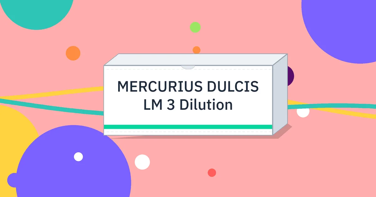 Symbolbild: Packung mit der Aufschrift MERCURIUS DULCIS LM 3 Dilution (PZN 12951232) – Verfügbarkeit und Bezug in Apotheken in Frankfurt am Main