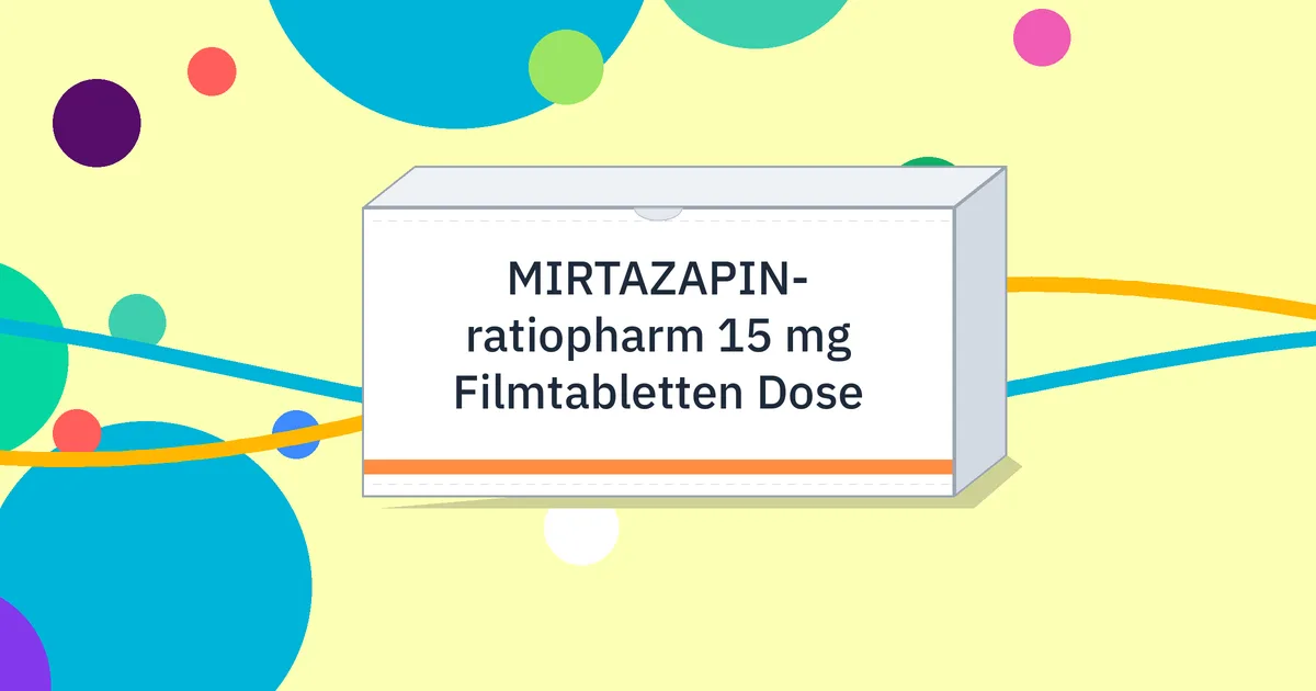 Symbolbild: Packung mit der Aufschrift MIRTAZAPIN-ratiopharm 15 mg Filmtabletten Dose (PZN 19535778) – Verfügbarkeit und Bezug in Apotheken in Frankfurt am Main