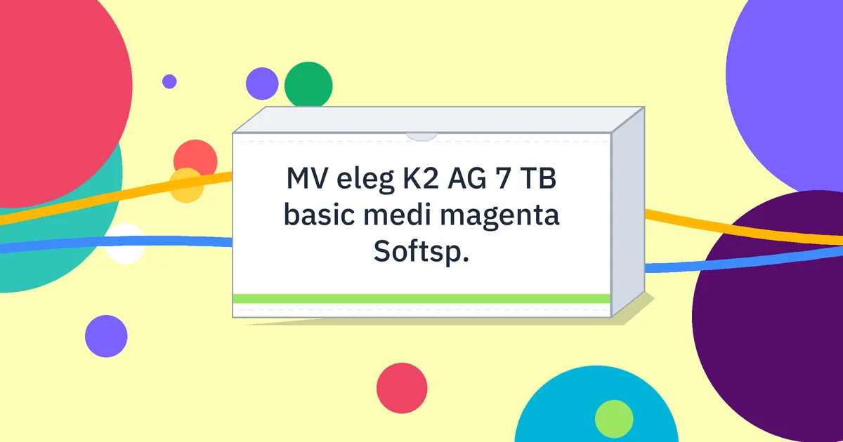 Symbolbild: Packung mit der Aufschrift MV eleg K2 AG 7 TB basic medi magenta Softsp. (PZN 14643664) – Verfügbarkeit und Bezug in Apotheken in Frankfurt am Main