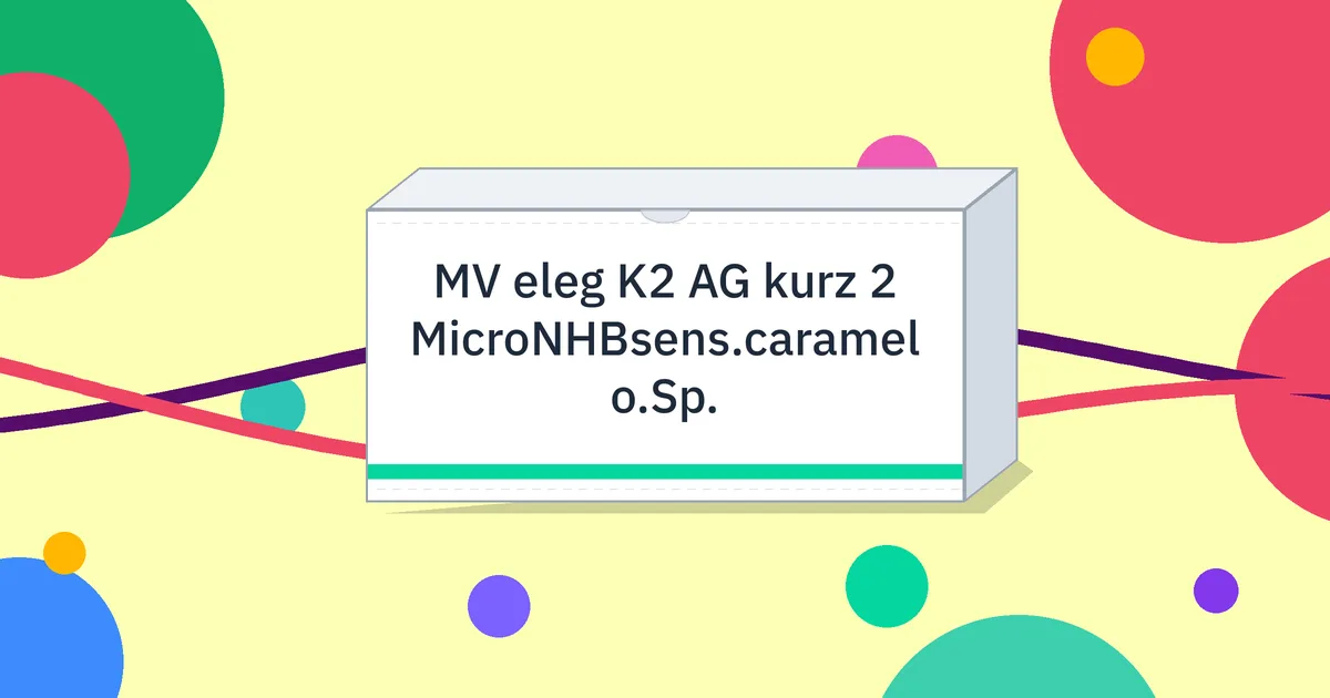 Symbolbild: Packung mit der Aufschrift MV eleg K2 AG kurz 2 MicroNHBsens.caramel o.Sp. (PZN 16069488) – Verfügbarkeit und Bezug in Apotheken in Frankfurt am Main