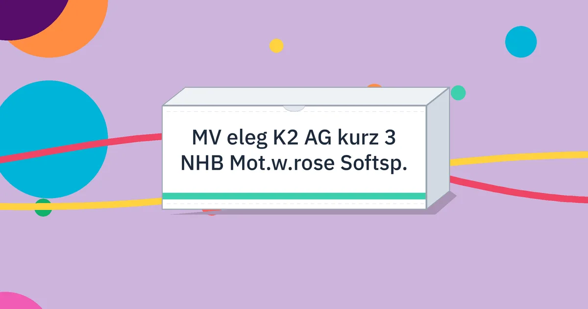 Symbolbild: Packung mit der Aufschrift MV eleg K2 AG kurz 3 NHB Mot.w.rose Softsp. (PZN 15712580) – Verfügbarkeit und Bezug in Apotheken in Frankfurt am Main