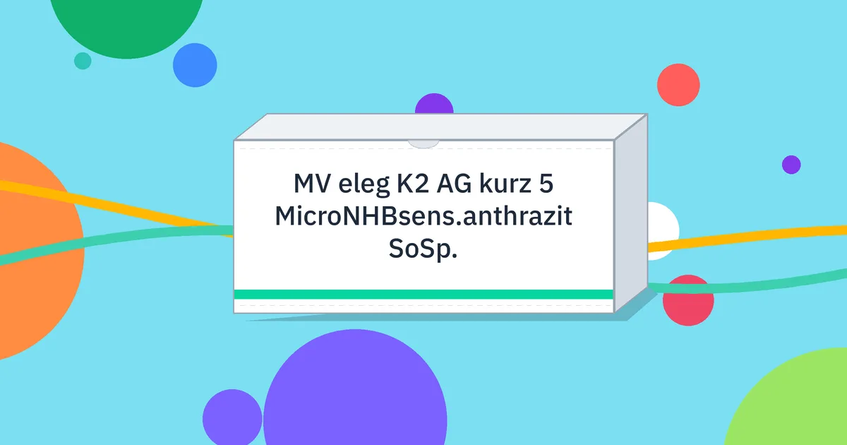 Symbolbild: Packung mit der Aufschrift MV eleg K2 AG kurz 5 MicroNHBsens.anthrazit SoSp. (PZN 16071203) – Verfügbarkeit und Bezug in Apotheken in Frankfurt am Main
