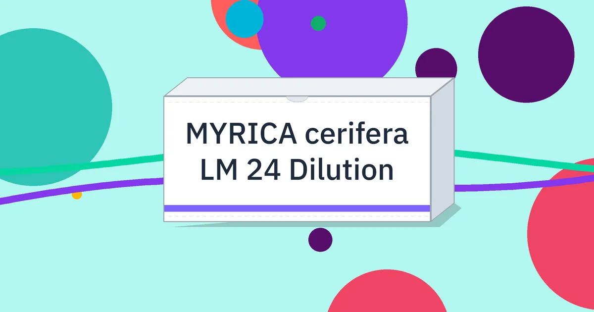 Symbolbild: Packung mit der Aufschrift MYRICA cerifera LM 24 Dilution (PZN 12957275) – Verfügbarkeit und Bezug in Apotheken in Frankfurt am Main