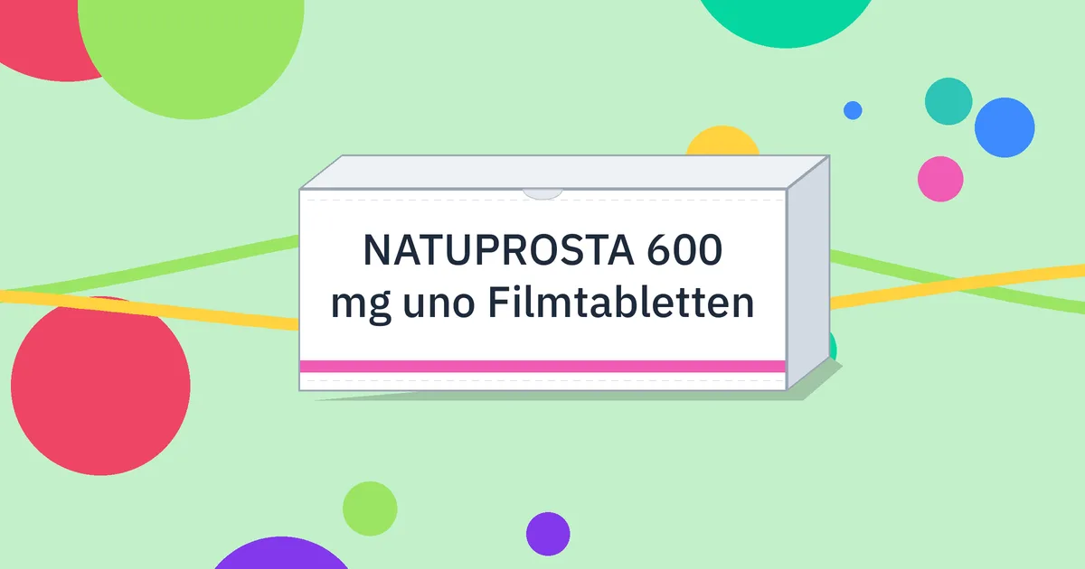 Symbolbild: Packung mit der Aufschrift NATUPROSTA 600 mg uno Filmtabletten (PZN 02680795) – Verfügbarkeit und Bezug in Apotheken in Frankfurt am Main