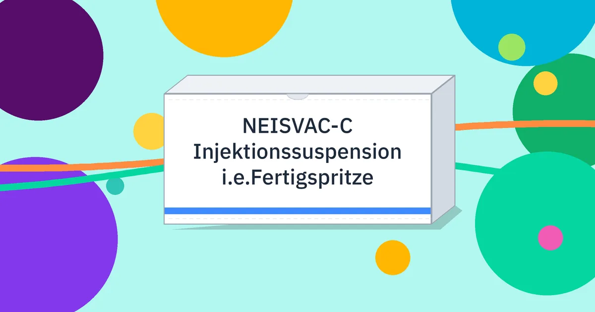 Symbolbild: Packung mit der Aufschrift NEISVAC-C Injektionssuspension i.e.Fertigspritze (PZN 11135105) – Verfügbarkeit und Bezug in Apotheken in Frankfurt am Main
