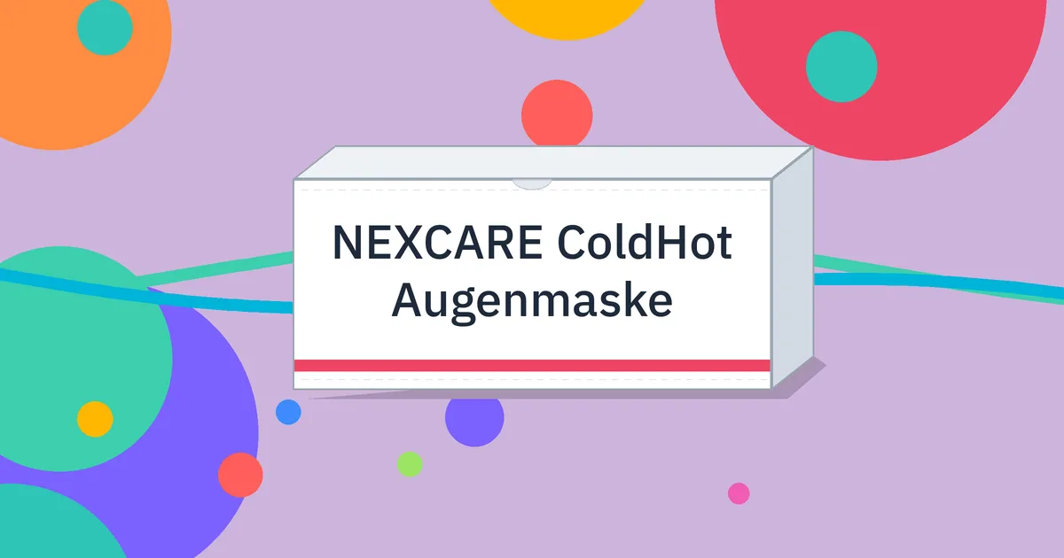 Symbolbild: Packung mit der Aufschrift NEXCARE ColdHot Augenmaske (PZN 13902750) – Verfügbarkeit und Bezug in Apotheken in Frankfurt am Main
