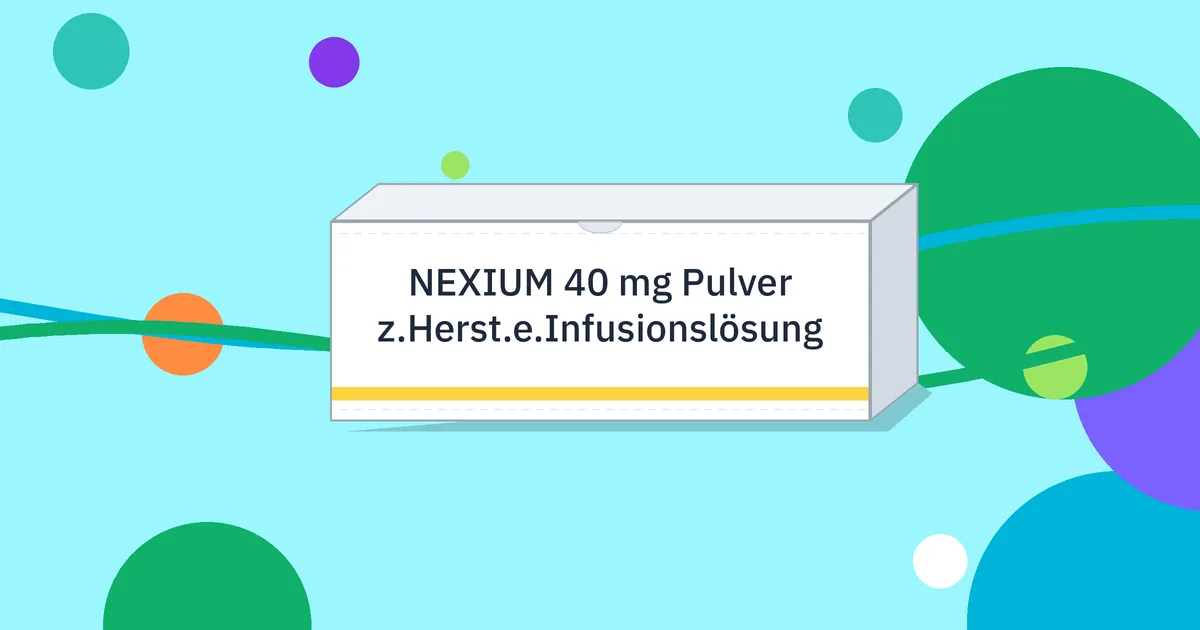 Symbolbild: Packung mit der Aufschrift NEXIUM 40 mg Pulver z.Herst.e.Infusionslösung (PZN 02750225) – Verfügbarkeit und Bezug in Apotheken in Frankfurt am Main