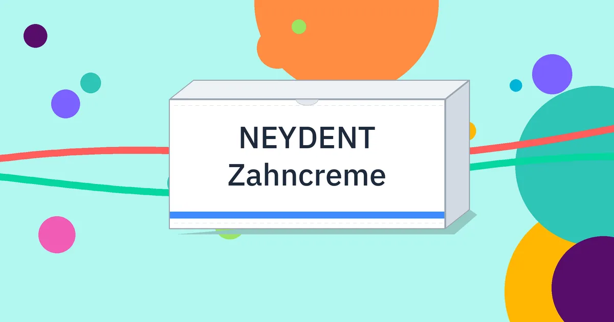Symbolbild: Packung mit der Aufschrift NEYDENT Zahncreme (PZN 01490549) – Verfügbarkeit und Bezug in Apotheken in Frankfurt am Main