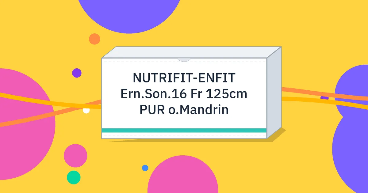 Symbolbild: Packung mit der Aufschrift NUTRIFIT-ENFIT Ern.Son.16 Fr 125cm PUR o.Mandrin (PZN 14173922) – Verfügbarkeit und Bezug in Apotheken in Frankfurt am Main