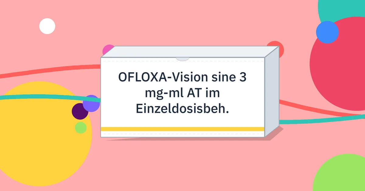 Symbolbild: Packung mit der Aufschrift OFLOXA-Vision sine 3 mg-ml AT im Einzeldosisbeh. (PZN 10033213) – Verfügbarkeit und Bezug in Apotheken in Frankfurt am Main