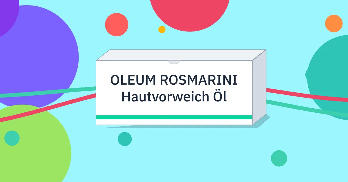 Symbolbild: Packung mit der Aufschrift OLEUM ROSMARINI Hautvorweich Öl (PZN 04443668) – Verfügbarkeit und Bezug in Apotheken in Frankfurt am Main