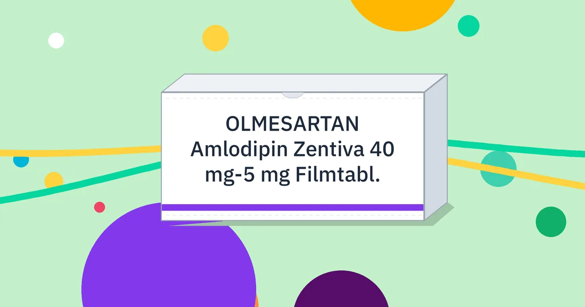 Symbolbild: Packung mit der Aufschrift OLMESARTAN Amlodipin Zentiva 40 mg-5 mg Filmtabl. (PZN 13895694) – Verfügbarkeit und Bezug in Apotheken in Frankfurt am Main