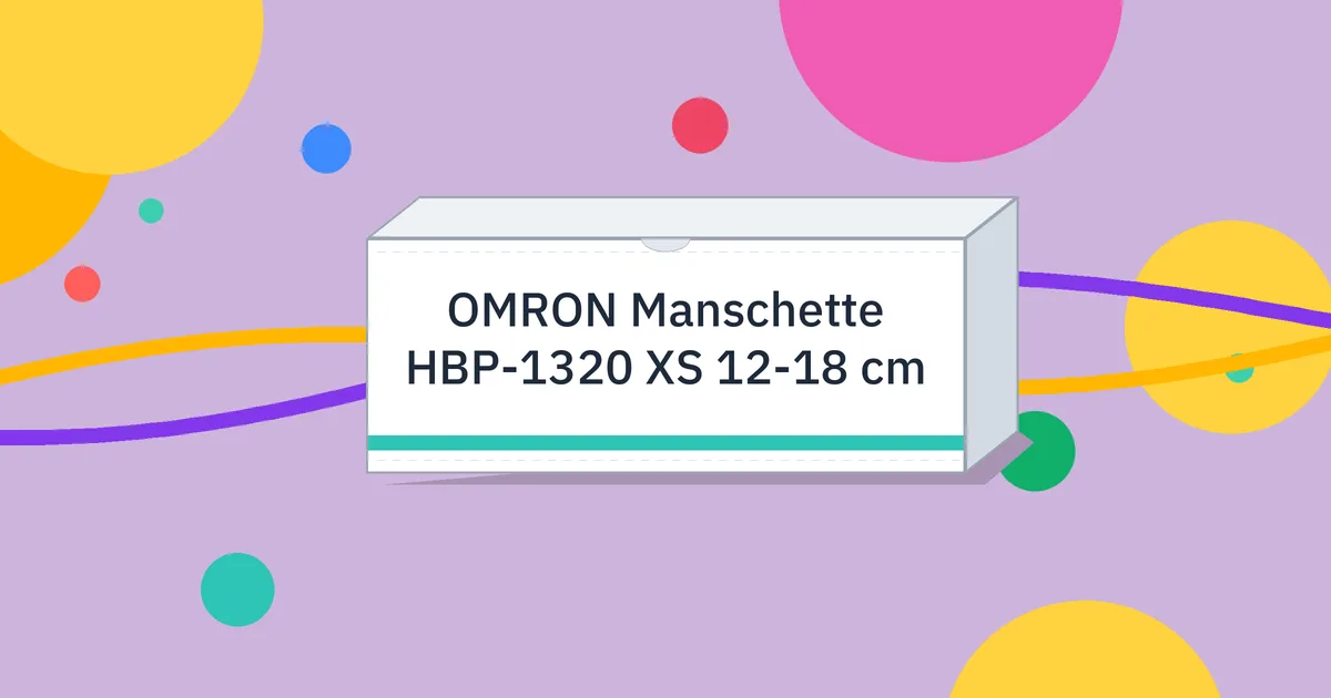 Symbolbild: Packung mit der Aufschrift OMRON Manschette HBP-1320 XS 12-18 cm (PZN 14057630) – Verfügbarkeit und Bezug in Apotheken in Frankfurt am Main