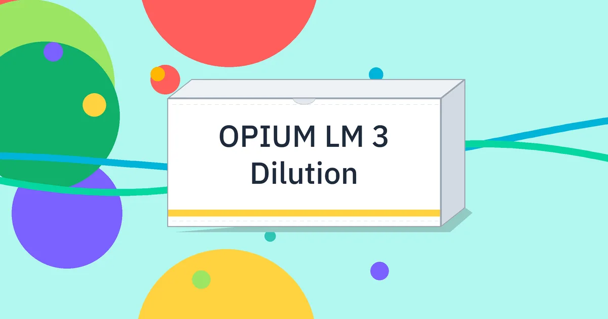 Symbolbild: Packung mit der Aufschrift OPIUM LM 3 Dilution (PZN 12972027) – Verfügbarkeit und Bezug in Apotheken in Frankfurt am Main