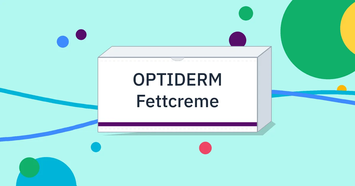 Symbolbild: Packung mit der Aufschrift OPTIDERM Fettcreme (PZN 03847895) – Verfügbarkeit und Bezug in Apotheken in Frankfurt am Main