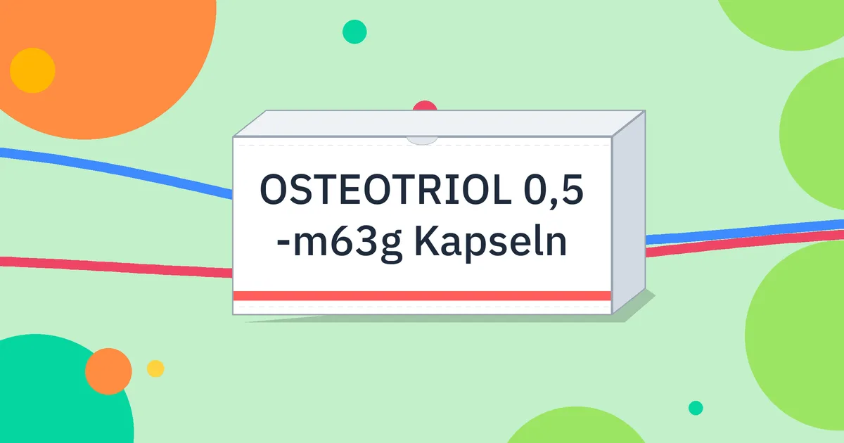 Symbolbild: Packung mit der Aufschrift OSTEOTRIOL 0,5 -m63g Kapseln (PZN 01929560) – Verfügbarkeit und Bezug in Apotheken in Frankfurt am Main