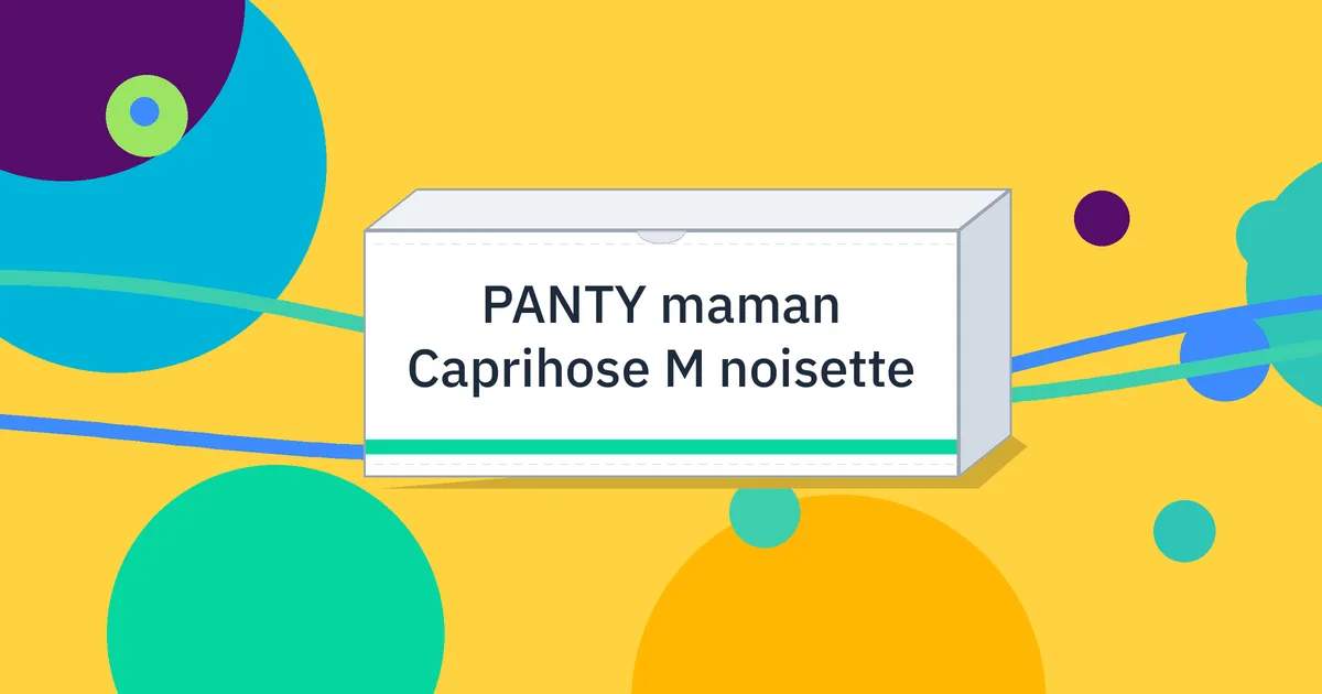 Symbolbild: Packung mit der Aufschrift PANTY maman Caprihose M noisette (PZN 16190215) – Verfügbarkeit und Bezug in Apotheken in Frankfurt am Main