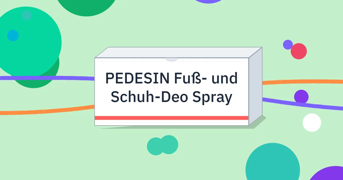 Symbolbild: Packung mit der Aufschrift PEDESIN Fuß- und Schuh-Deo Spray (PZN 16398766) – Verfügbarkeit und Bezug in Apotheken in Frankfurt am Main