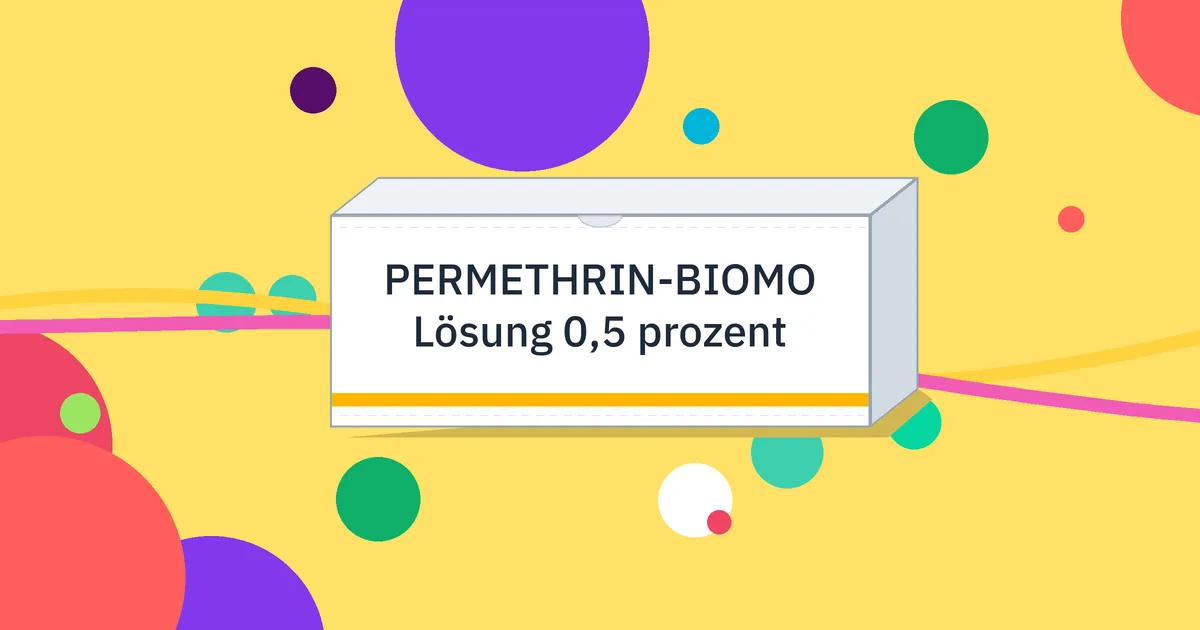 Symbolbild: Packung mit der Aufschrift PERMETHRIN-BIOMO Lösung 0,5 prozent (PZN 09294776) – Verfügbarkeit und Bezug in Apotheken in Frankfurt am Main