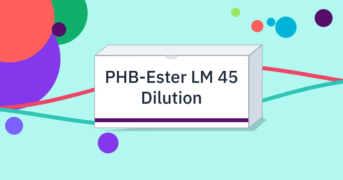 Symbolbild: Packung mit der Aufschrift PHB-Ester LM 45 Dilution (PZN 12978343) – Verfügbarkeit und Bezug in Apotheken in Frankfurt am Main