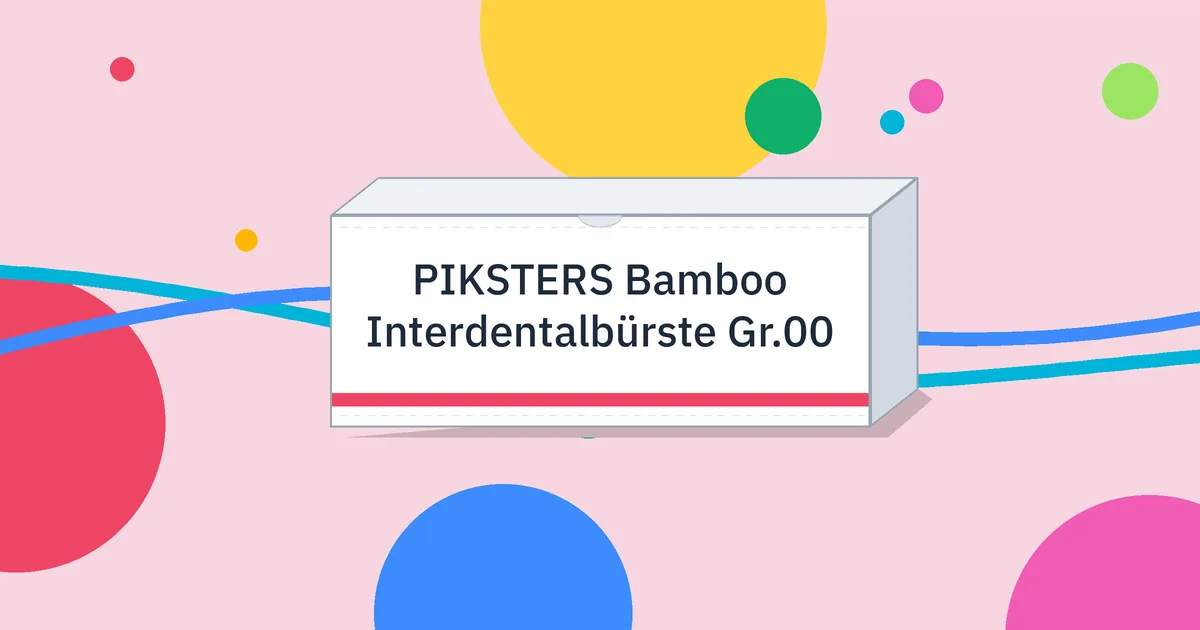 Symbolbild: Packung mit der Aufschrift PIKSTERS Bamboo Interdentalbürste Gr.00 (PZN 17592884) – Verfügbarkeit und Bezug in Apotheken in Frankfurt am Main