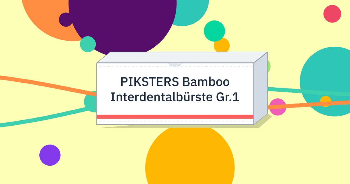 Symbolbild: Packung mit der Aufschrift PIKSTERS Bamboo Interdentalbürste Gr.1 (PZN 17592909) – Verfügbarkeit und Bezug in Apotheken in Frankfurt am Main