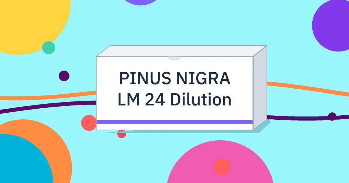 Symbolbild: Packung mit der Aufschrift PINUS NIGRA LM 24 Dilution (PZN 13642651) – Verfügbarkeit und Bezug in Apotheken in Frankfurt am Main