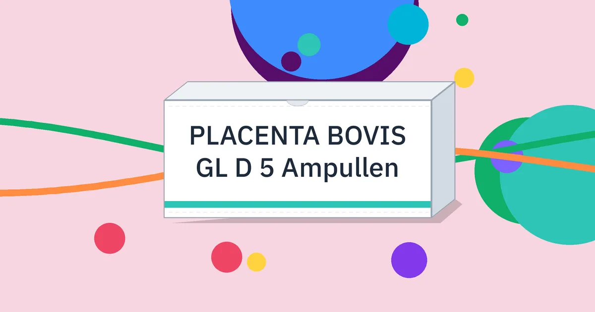 Symbolbild: Packung mit der Aufschrift PLACENTA BOVIS GL D 5 Ampullen (PZN 03353331) – Verfügbarkeit und Bezug in Apotheken in Frankfurt am Main