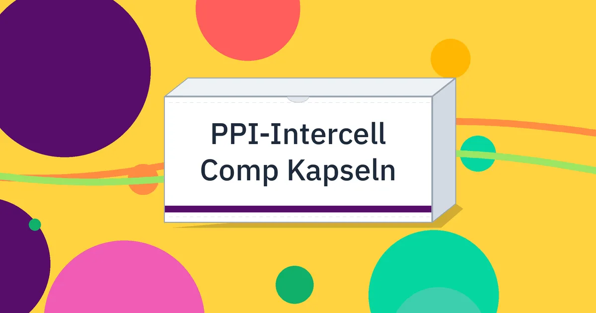 Symbolbild: Packung mit der Aufschrift PPI-Intercell Comp Kapseln (PZN 12562714) – Verfügbarkeit und Bezug in Apotheken in Frankfurt am Main
