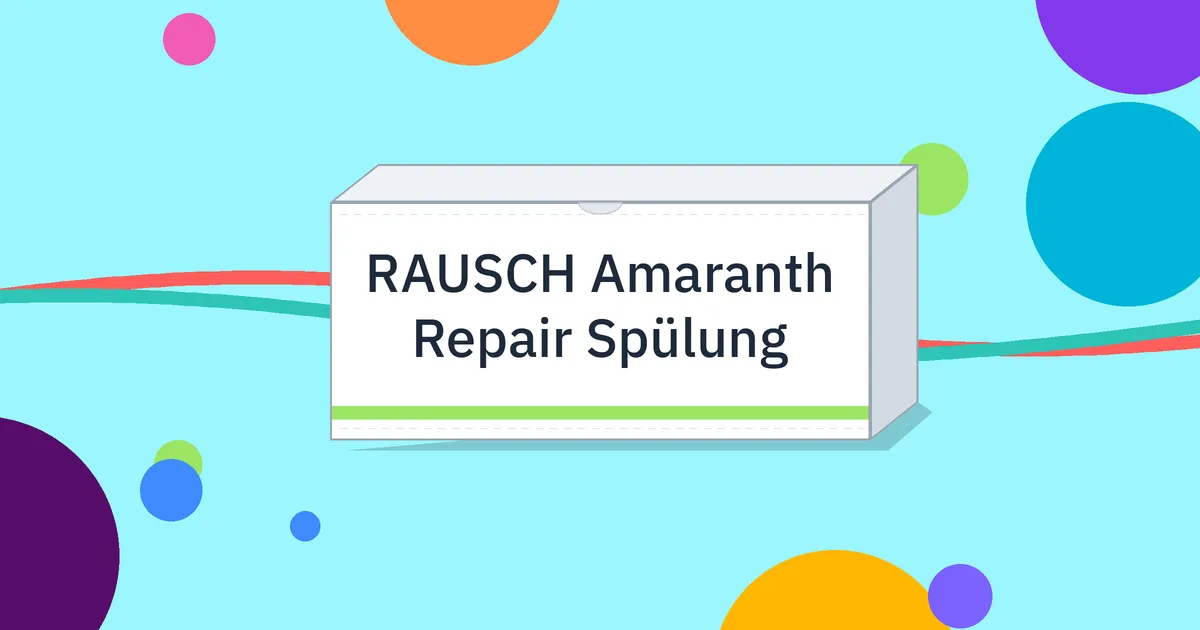 Symbolbild: Packung mit der Aufschrift RAUSCH Amaranth Repair Spülung (PZN 11012756) – Verfügbarkeit und Bezug in Apotheken in Frankfurt am Main
