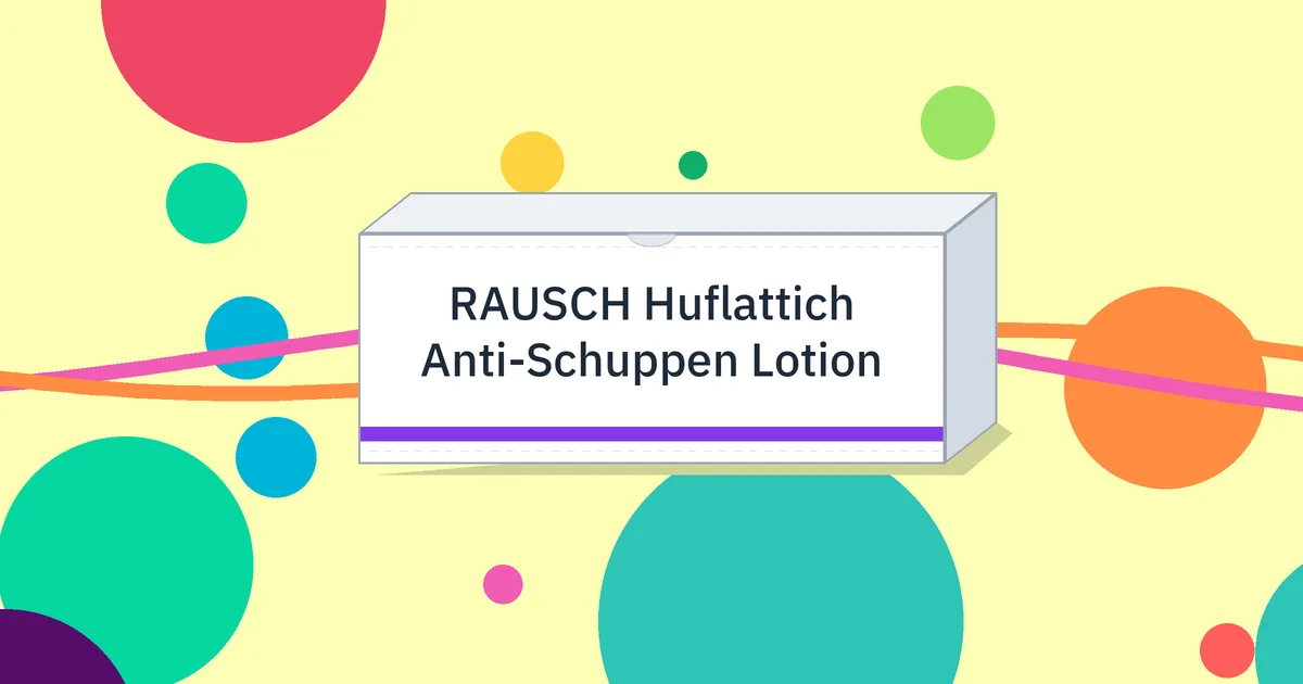 Symbolbild: Packung mit der Aufschrift RAUSCH Huflattich Anti-Schuppen Lotion (PZN 03951322) – Verfügbarkeit und Bezug in Apotheken in Frankfurt am Main