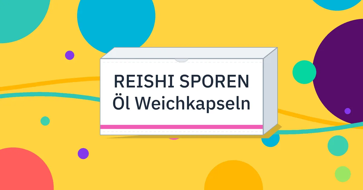 Symbolbild: Packung mit der Aufschrift REISHI SPOREN Öl Weichkapseln (PZN 19731350) – Verfügbarkeit und Bezug in Apotheken in Frankfurt am Main