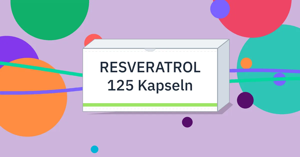 Symbolbild: Packung mit der Aufschrift RESVERATROL 125 Kapseln (PZN 00721343) – Verfügbarkeit und Bezug in Apotheken in Frankfurt am Main